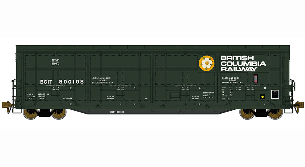 Decals: British Columbia Railway Evans All-Door Boxcar – RailTrain Hobbies