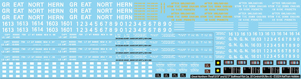 DECALS: Great Northern Thrall 56' and 61" Bulkhead Flat Cars ...